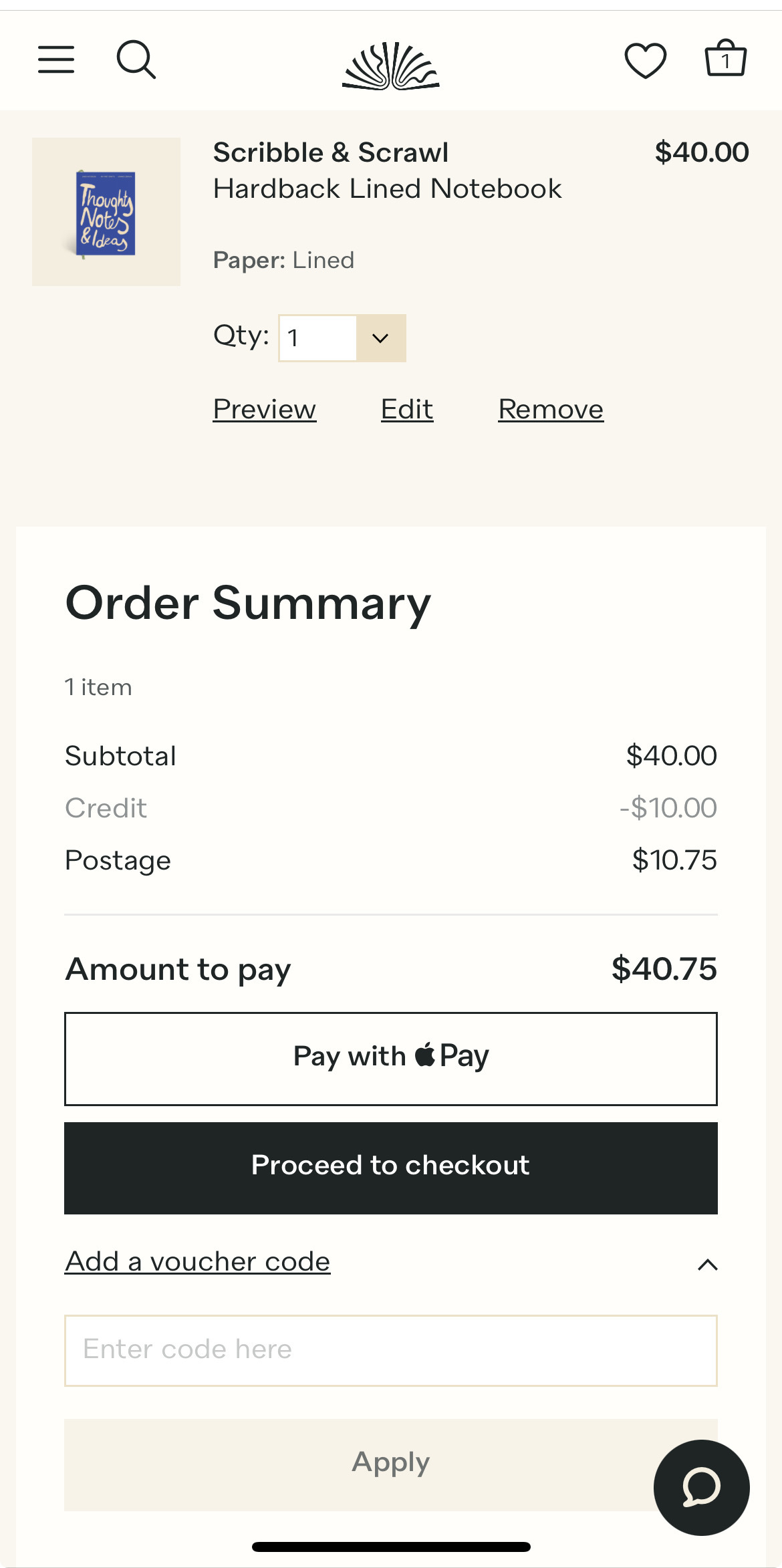 Where do I add my voucher code? – Papier AU